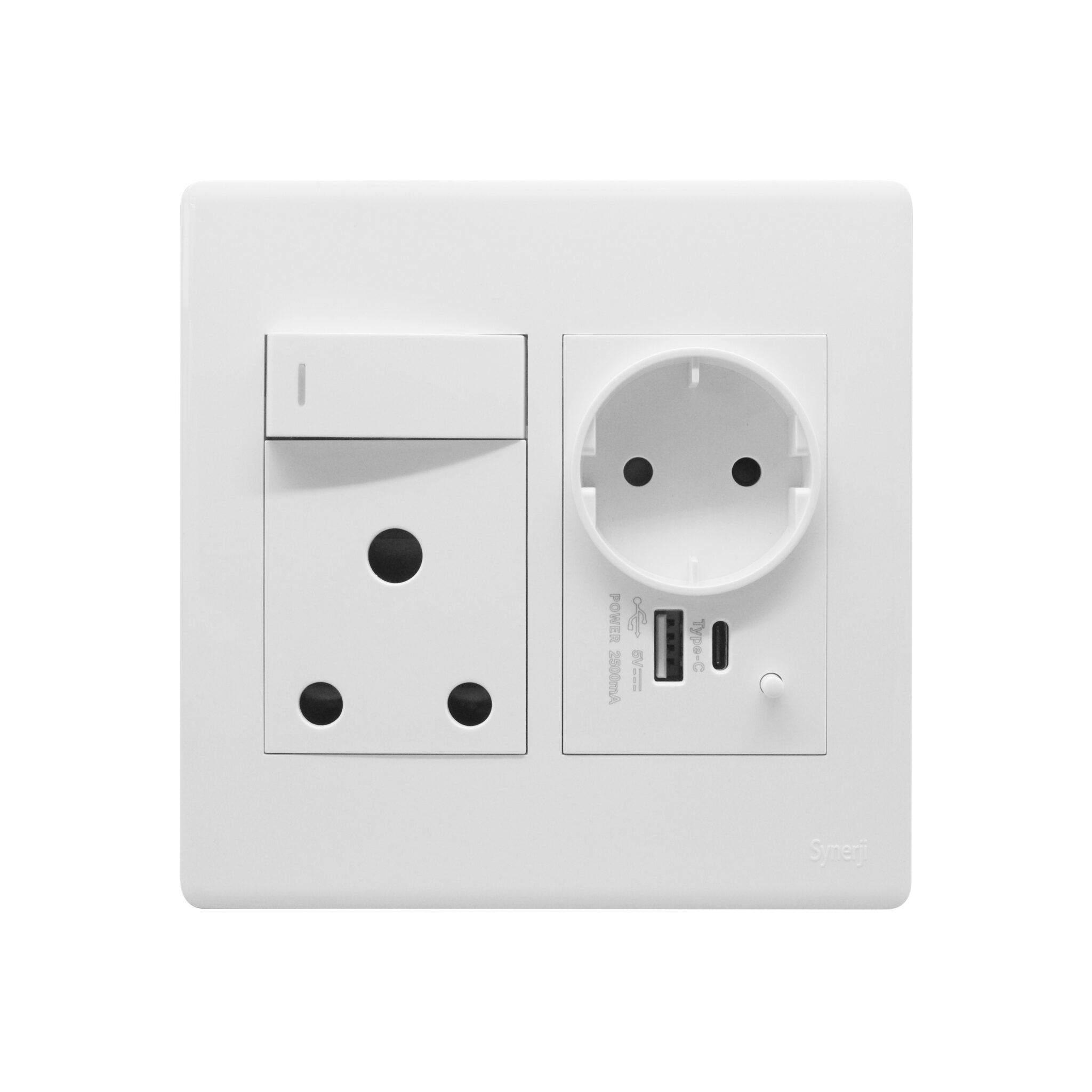 SYNERJI S/S DECO 4X4 RSA + EURO SCHUKO + 2XUSB – WYNBERG LIGHTS