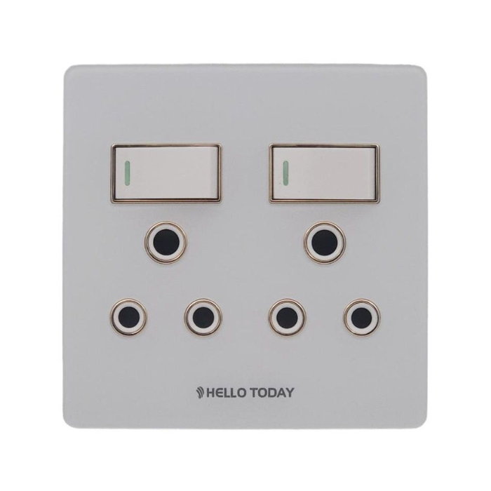 Hello Today Switch 2xSA Double Socket Acrylic 4x4 | Buy Online ...