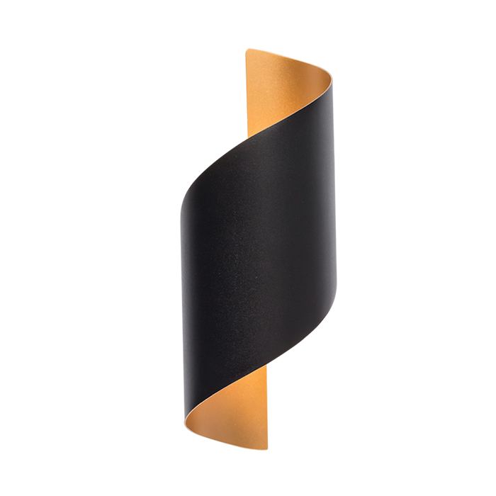 Bright Star L565 BLACK/GOLD Up & Down Facing Aluminium Wall Light | Buy ...