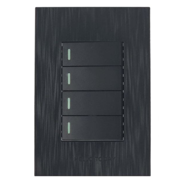 Hello Today 4 Lever Switch Brushed 2x4 | Buy Online | Wynberg Lights ...
