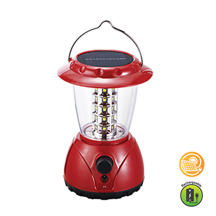Eurolux FS214 - Rechargeable Solar LED Lantern 120mm Red | Buy Online ...