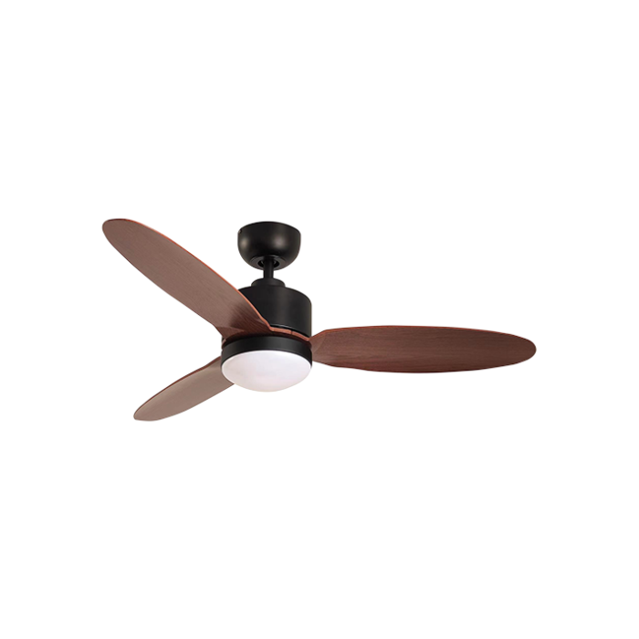 Eurolux F100 Enzo Ceiling Fan 3 Blades Matt Black & Dark Brown Motor ...