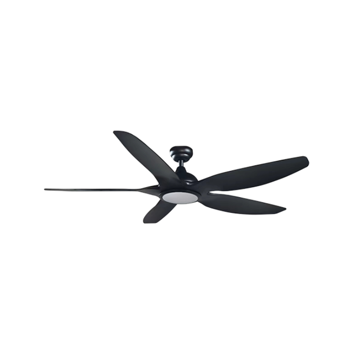 Eurolux F101 Eon Ceiling Fan 5 Blades Matt Black Motor Power 40w | Buy ...