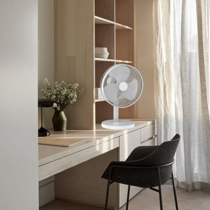 Eurolux F104 Rechargeable LED Desk Fan 3 Speed & Emergency Light White ...