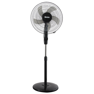 BrightStar FAN021 BLACK 16” Rechargeable Oscillating Floor Fan 3 Speed ...