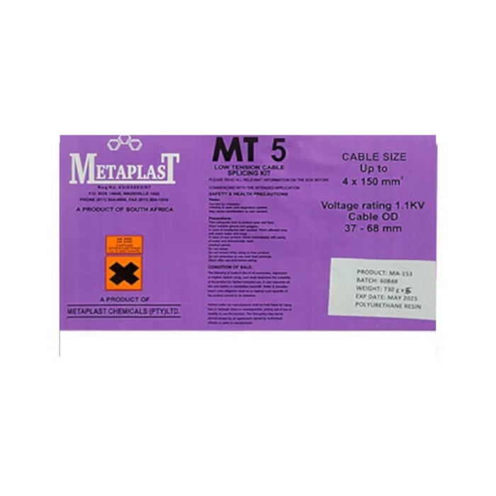 METAPLAST MT5 CABLE SPLICING KIT, 70MM-150MM | Buy Online | Wynberg ...