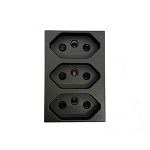 Onesto Matrix BK-MXM-P003EU 3x 16A New Za Plug Sockets Large Module Mo ...