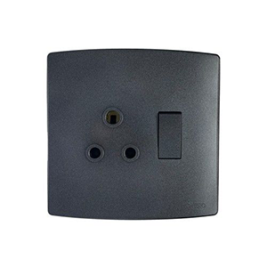 Onesto Trinity BK-TSP4001 4x4 Single Switched Socket Horizontal Black ...