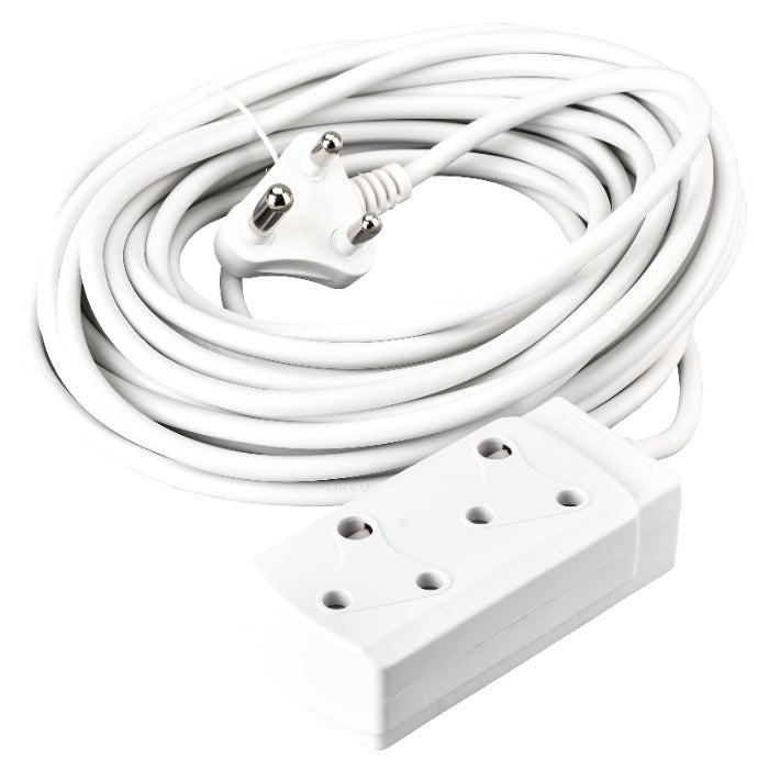 WHITE MULTI SOCKET OUTLET WITH EXTENSION CORD - VARIOUS LENGTHS | Buy ...