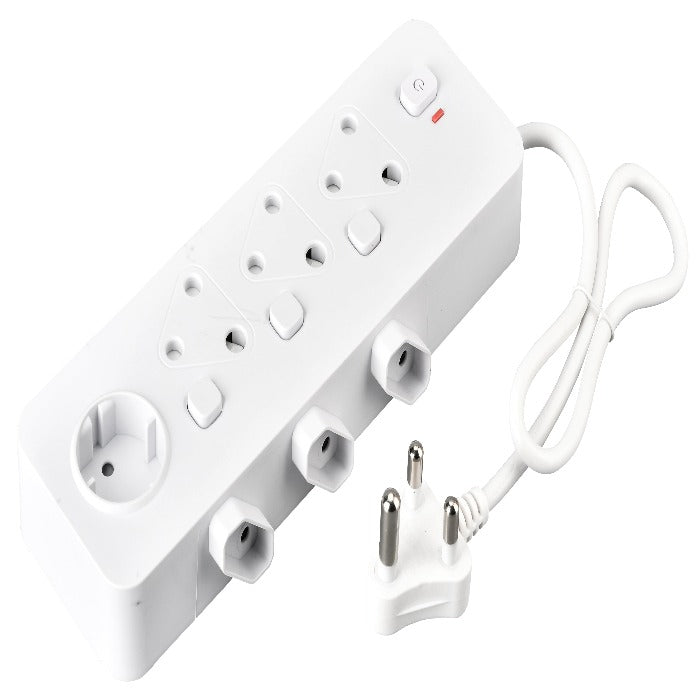16A SWITCHED MULTIPLUG 07K White | Buy Online | Wynberg Lights ...