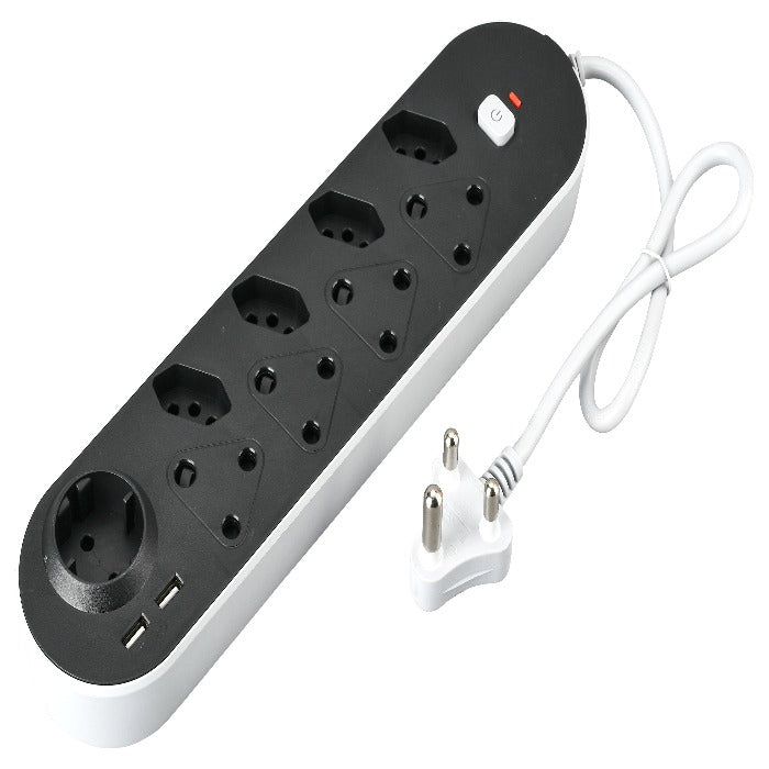 16A SWITCHED MULTIPLUG 09 USB BLACK | Buy Online | Wynberg Lights ...