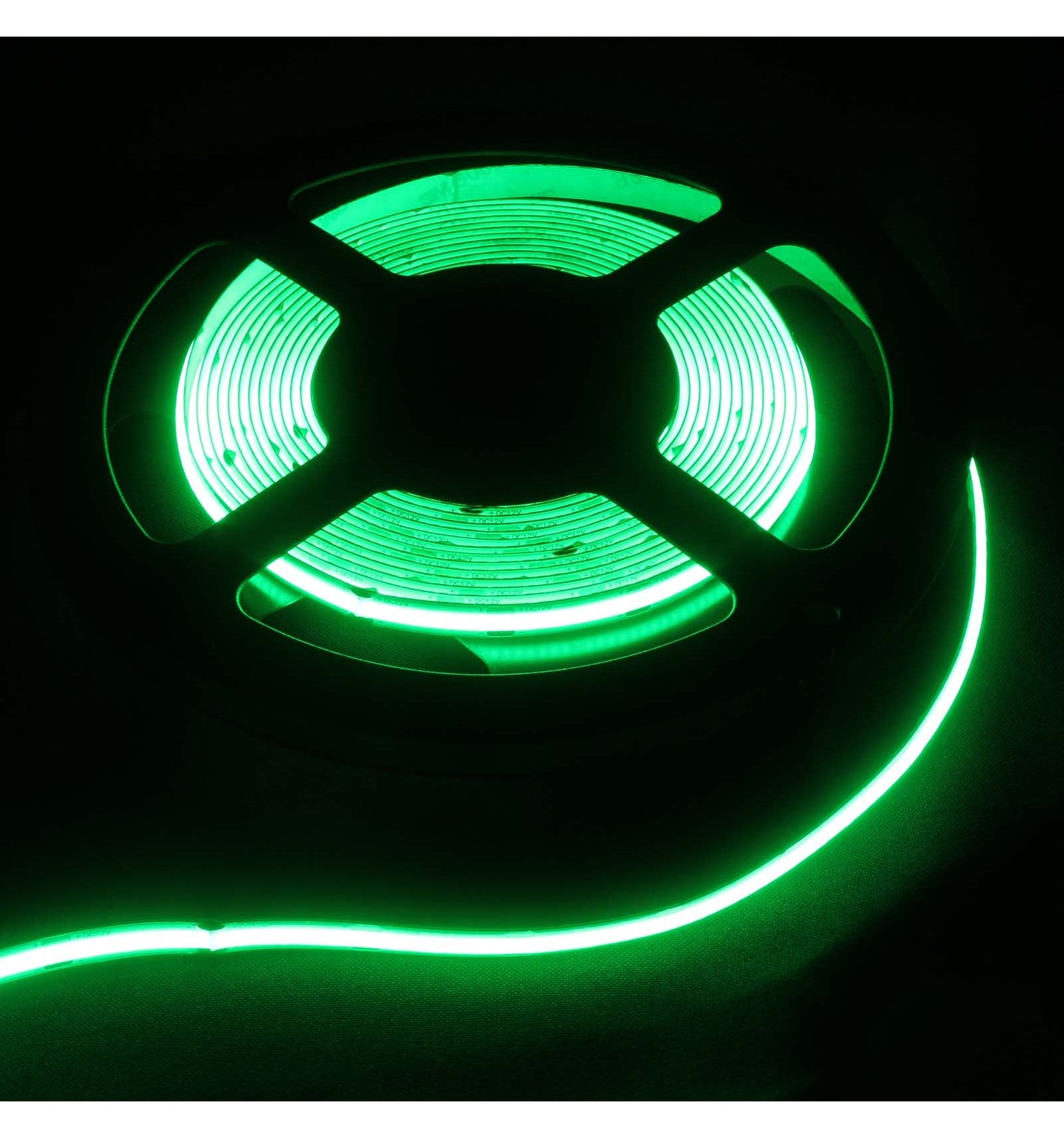 24V 5MT 12W p/m LED SEAMLESS COB STRIP LIGHT - GREEN – WYNBERG LIGHTS