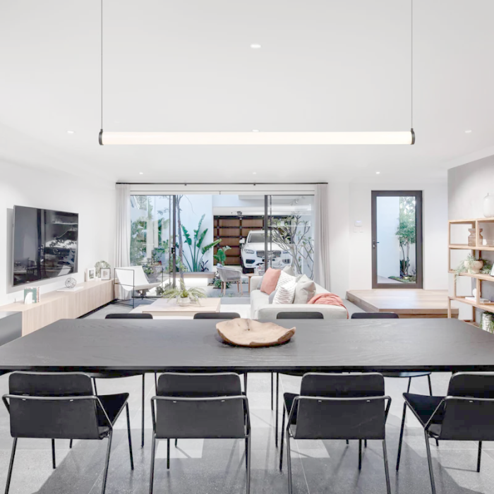 Spazio Linear LED Pendant - Opal/Gold | Buy Online | Wynberg Lights ...