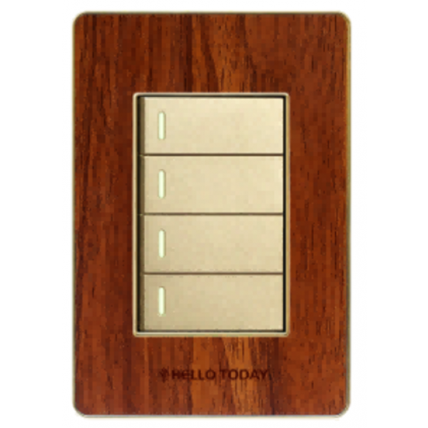 4 LEVER SWITCH WOOD 2X4 - HELLO TODAY – WYNBERG LIGHTS