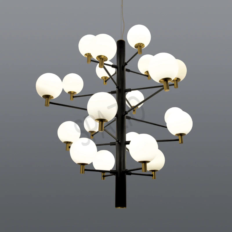Spazio 8677.2030 TWENTYORB Interior Pendant - 20 Glass Orbs in Black & Opal | Buy Online ...