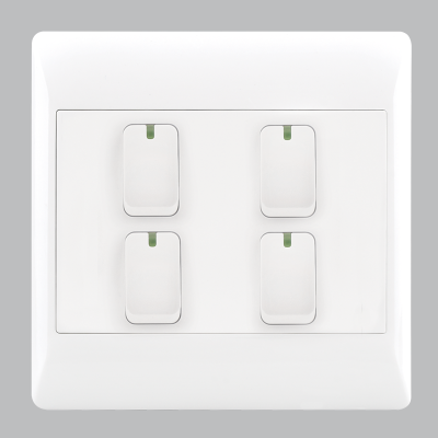 Bright Star ESW008 WHITE 4 Lever 1 Way Switch – 4 X 4 | Buy Online ...