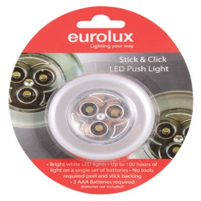 Stick 'n Click Push Light Silver Single – WYNBERG LIGHTS