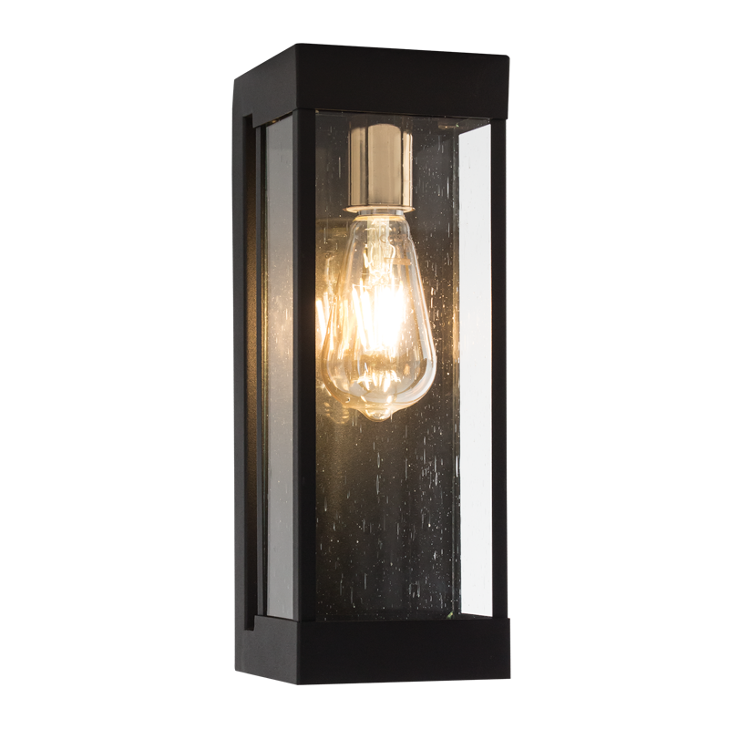 Lantern Decorative Rec Metal and Clear Speckled Glass – WYNBERG LIGHTS