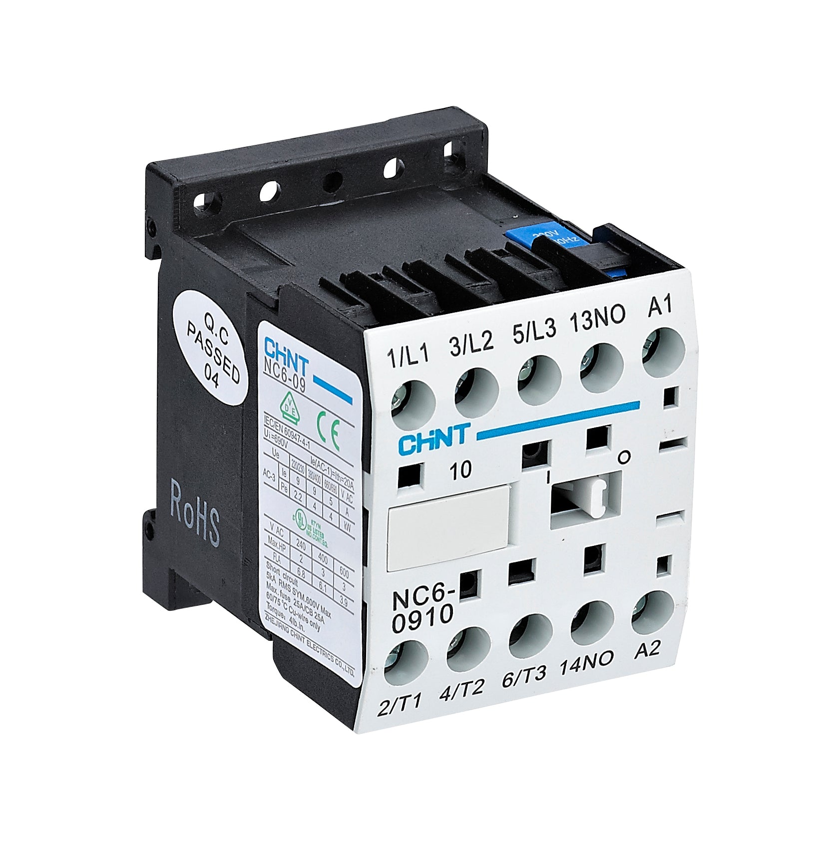Chint Contactor 9A 3NO Main+1NO Aux 240V-415V for Electrical Control ...