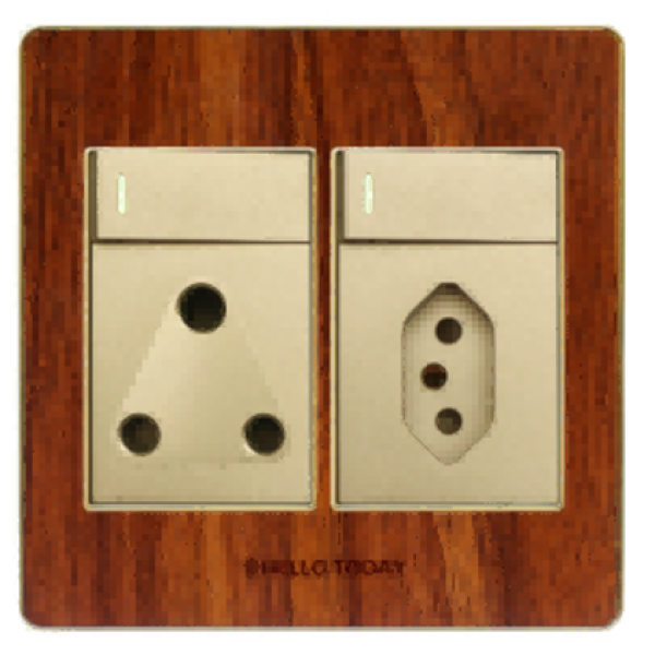 4X4 EURO/SINGLE SOCKET WOOD - HELLO TODAY – WYNBERG LIGHTS