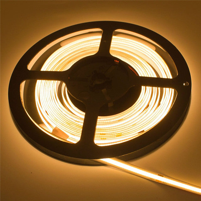 24V 5MT 12W p/m LED SEAMLESS COB STRIP LIGHT - WARM WHITE – WYNBERG LIGHTS